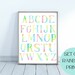 Alphabet Poster | Watercolor Alphabet Poster | Number Poster | ABC ...