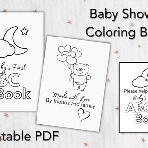 Baby Shower Alphabet Book | Alphabet Coloring Page | Printable Alphabet ...