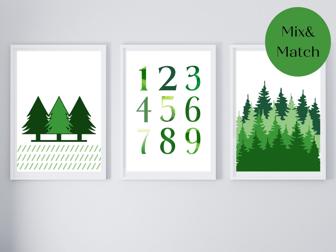 Alphabet Poster Watercolor Alphabet Poster Number Poster - Etsy