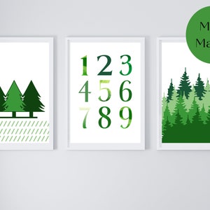 Alphabet Poster | Watercolor Alphabet Poster | Number Poster | ABC ...