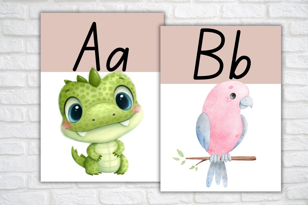 ABC Poster Kids | Preschool Learning Posters | Alphabet Poster | Animal ...