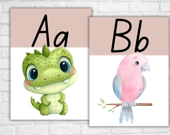 Classroom Decor Elementary | ABC Posters | Animal Alphabet Poster | ABC ...