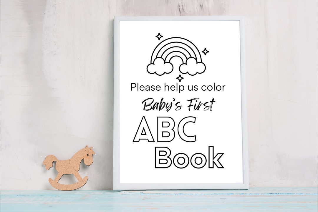 Baby Shower | ABC Book | Alphabet Coloring Pages | Alphabet Poster ...