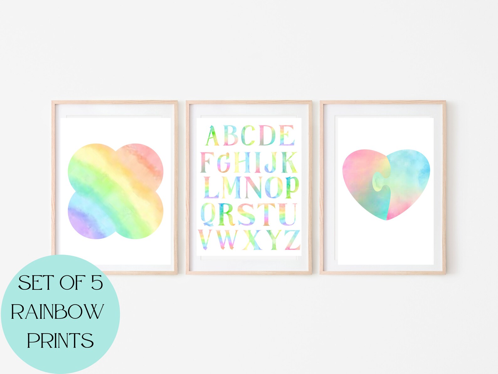 Alphabet Poster | Watercolor Alphabet Poster | Number Poster | ABC ...