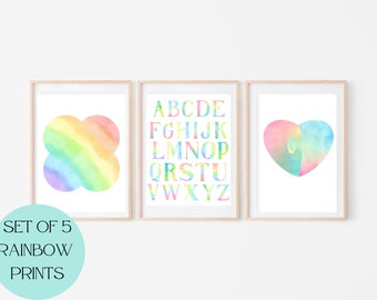 Alphabet Poster | Sea Life Nursery Wall Art | Watercolor Alphabet ...