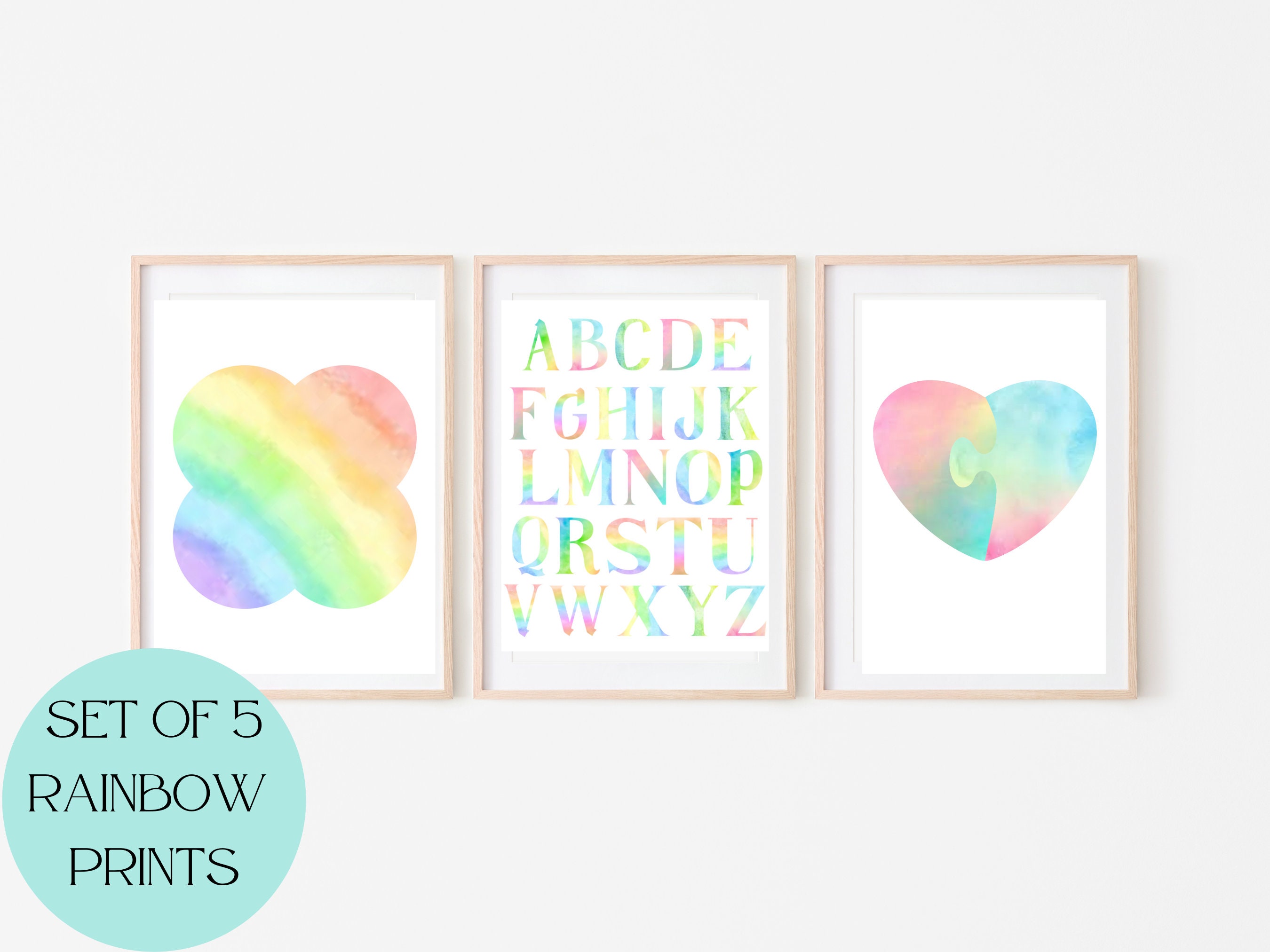 Alphabet Poster | Watercolor Alphabet Poster | Number Poster | ABC ...