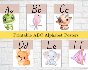 Classroom Decor Elementary | ABC Posters | Animal Alphabet Poster | ABC ...