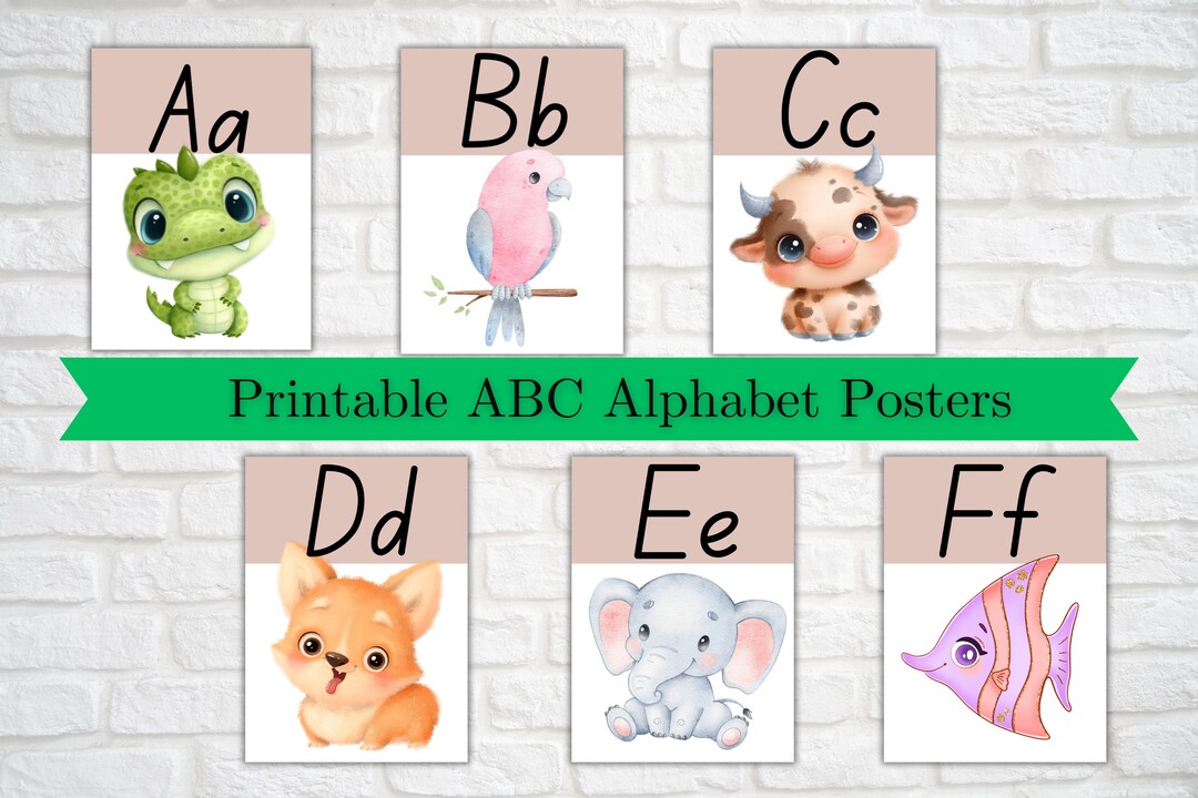 Classroom Decor Elementary | ABC Posters | Animal Alphabet Poster | ABC ...