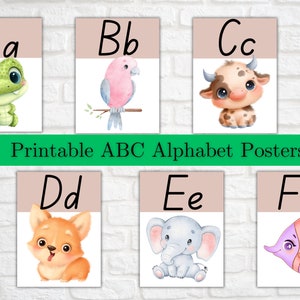 Classroom Decor Elementary | ABC Posters | Animal Alphabet Poster | ABC ...