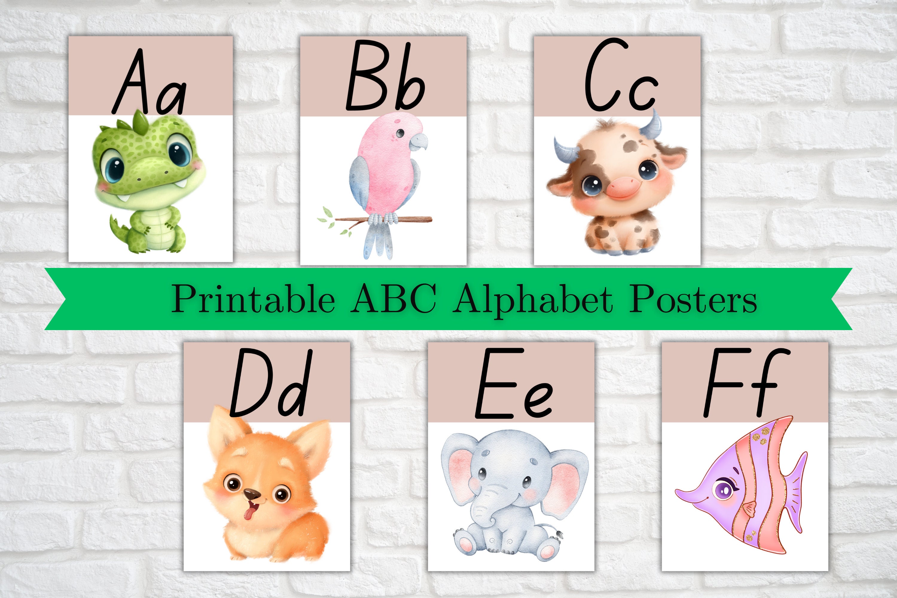 Classroom Decor Elementary | ABC Posters | Animal Alphabet Poster | ABC ...