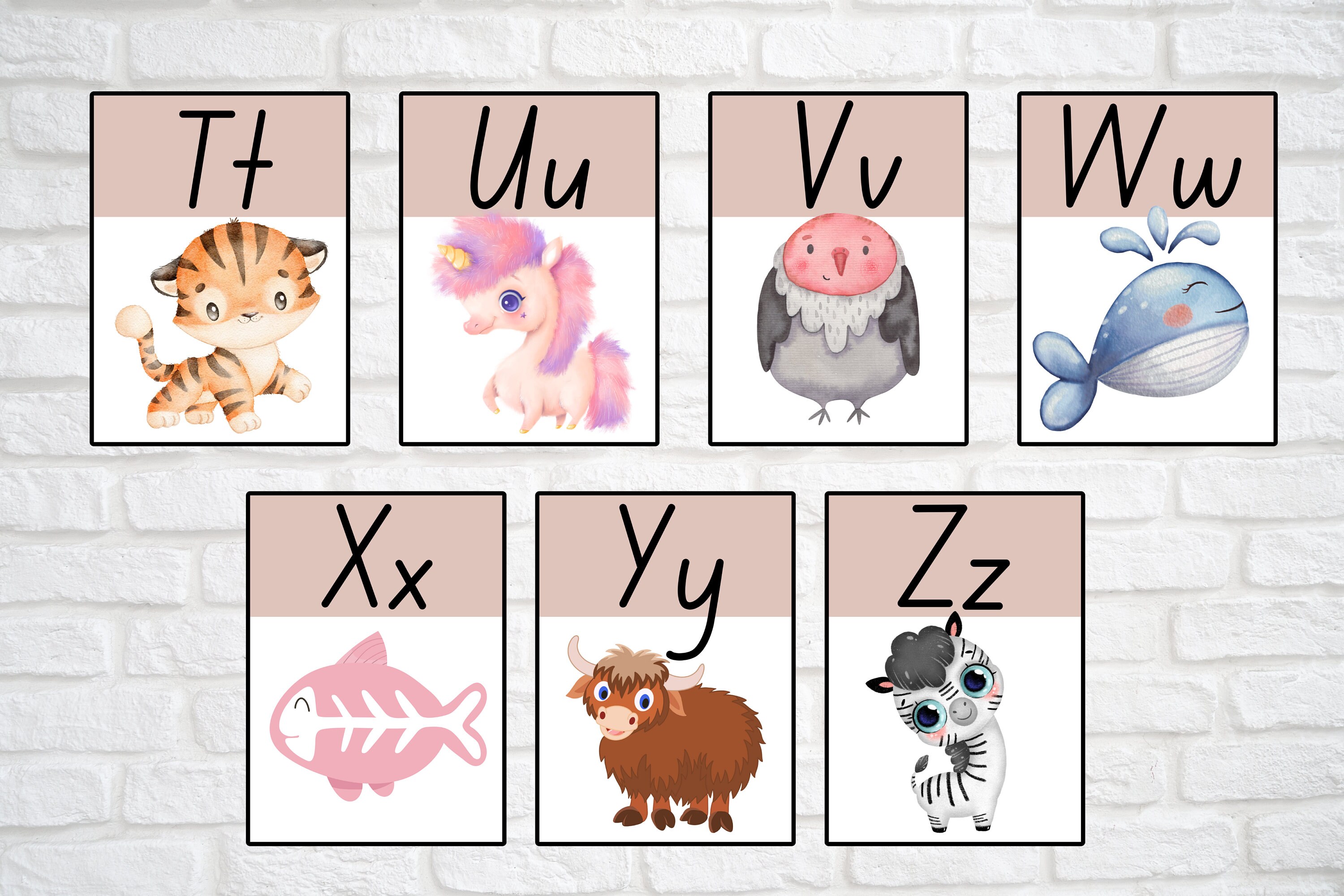 ABC Poster Kids | Preschool Learning Posters | Alphabet Poster | Animal ...
