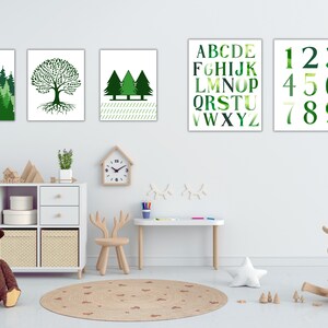 Alphabet Poster | Watercolor Alphabet Poster | Number Poster | ABC ...