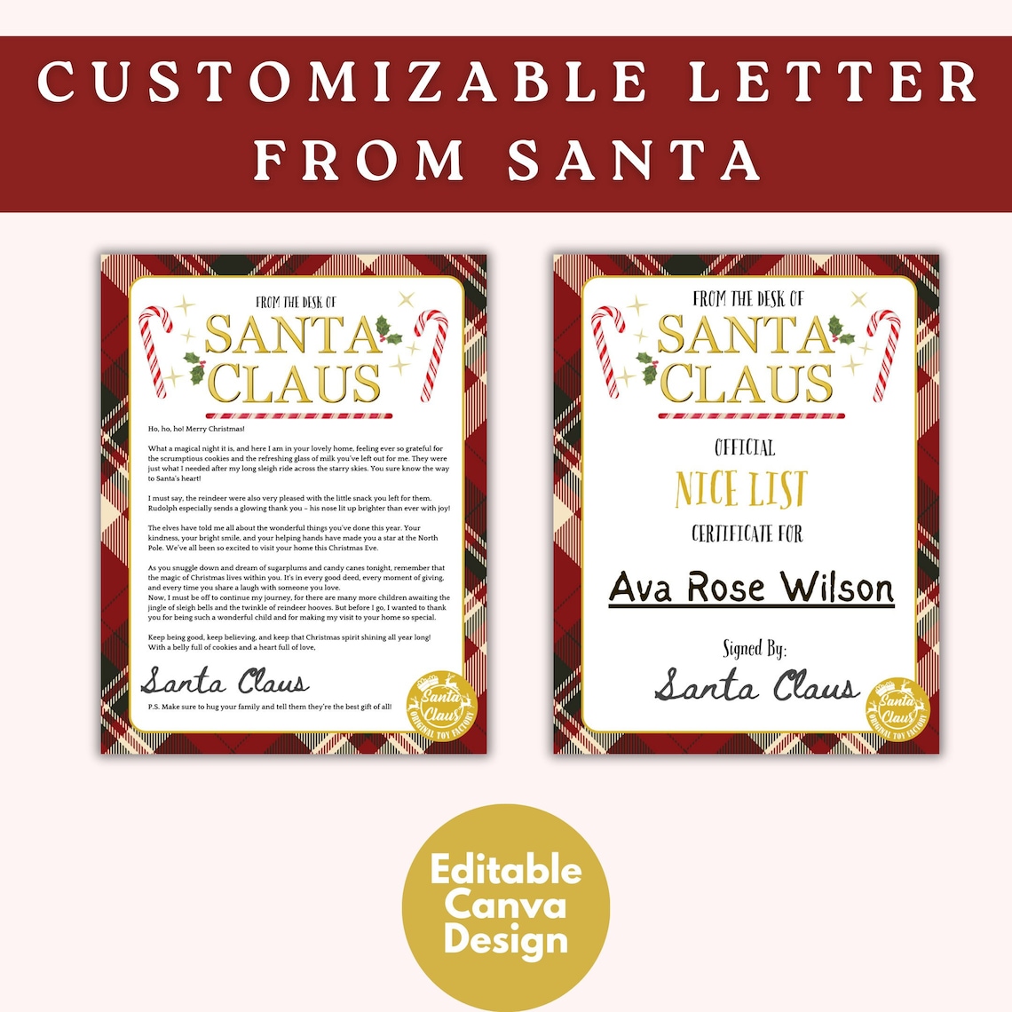 Letter From Santa, Secret Santa Ideas, Santa Letters, Nice List ...