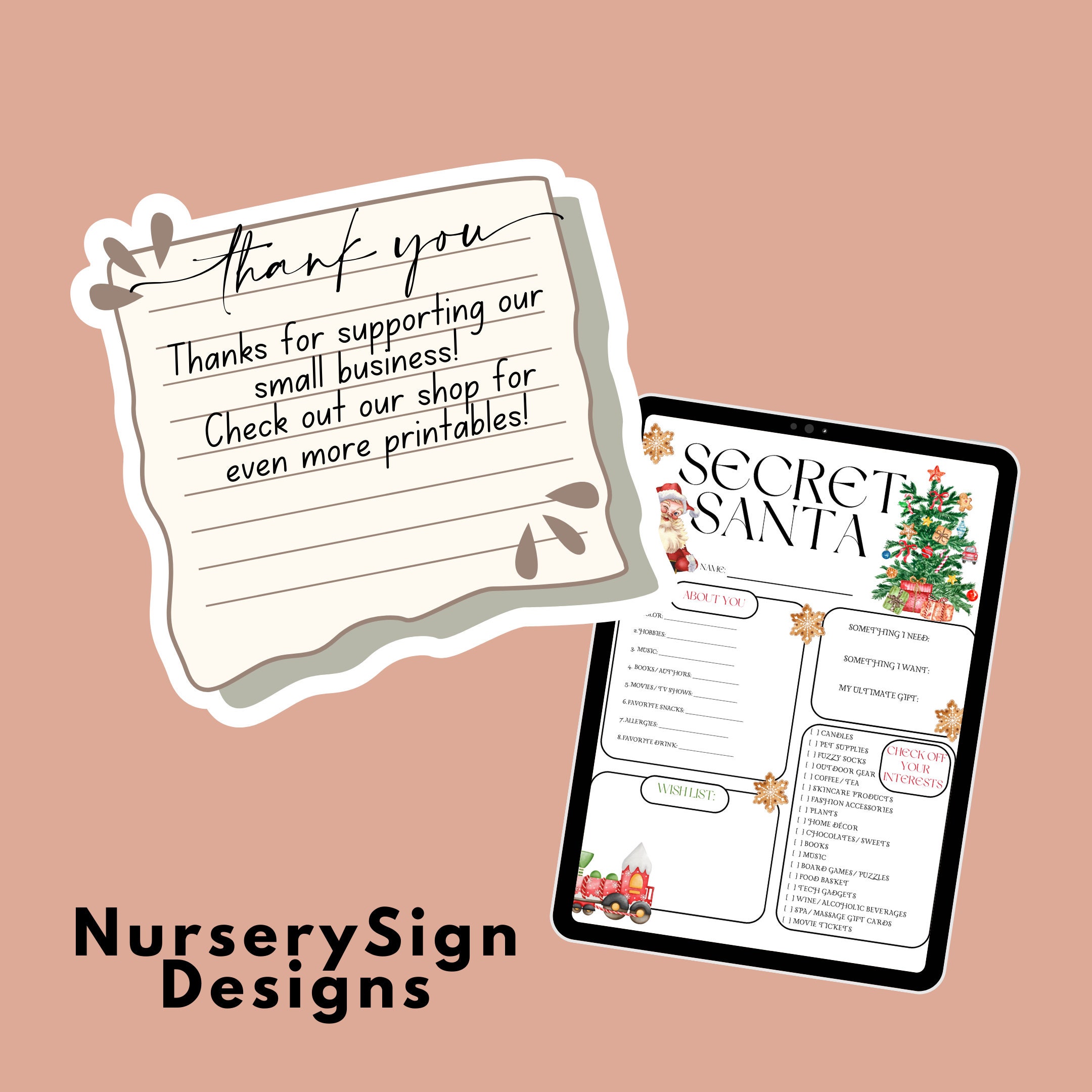 Letter From Santa Secret Santa Ideas Santa Letters Nice - Etsy