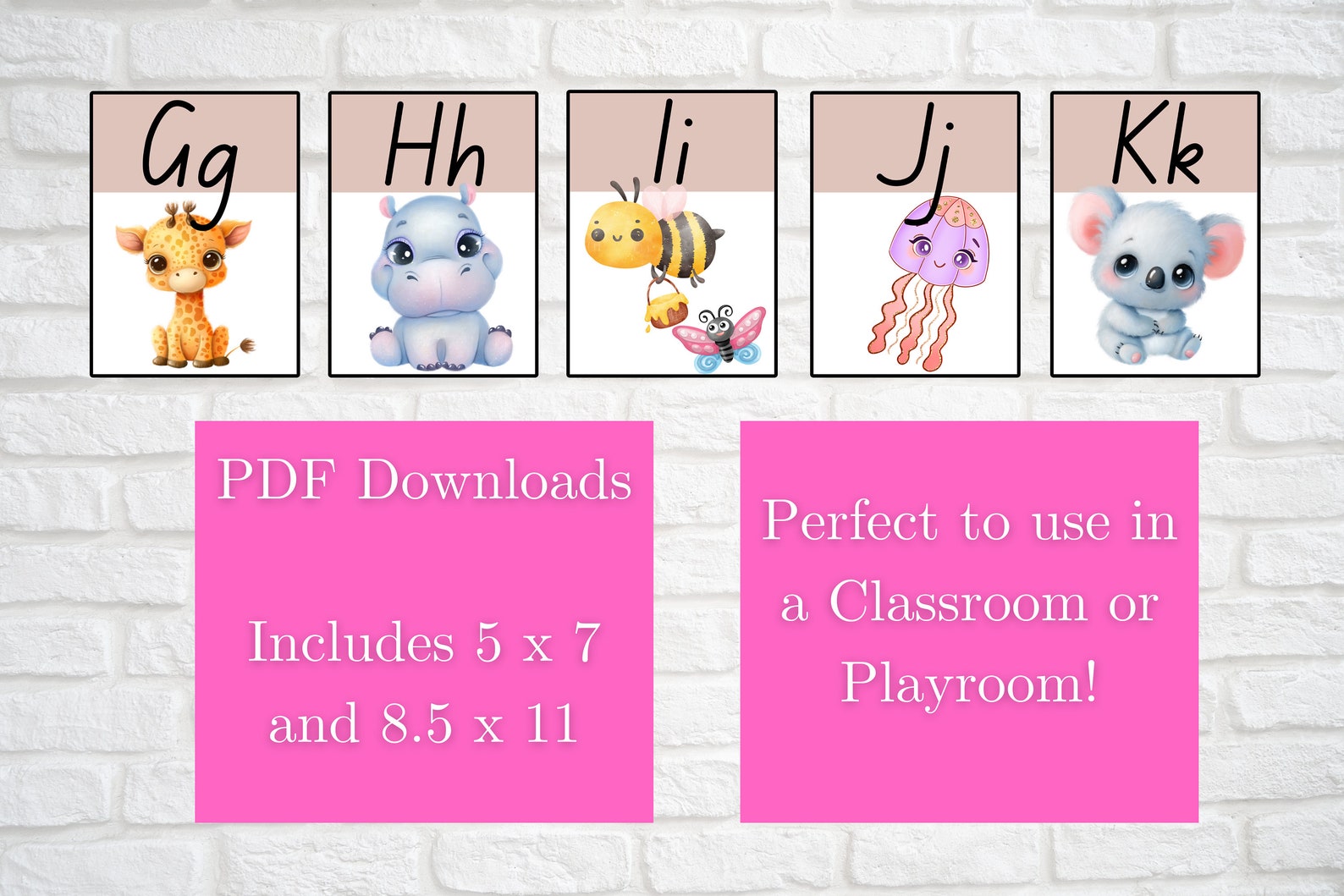 ABC Animal Poster | Preschool Learning Posters | Homeschool Resources ...