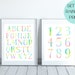 Alphabet Poster Watercolor Alphabet Poster Number Poster ABC Poster ...