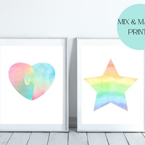 Alphabet Poster | Watercolor Alphabet Poster | Number Poster | ABC ...