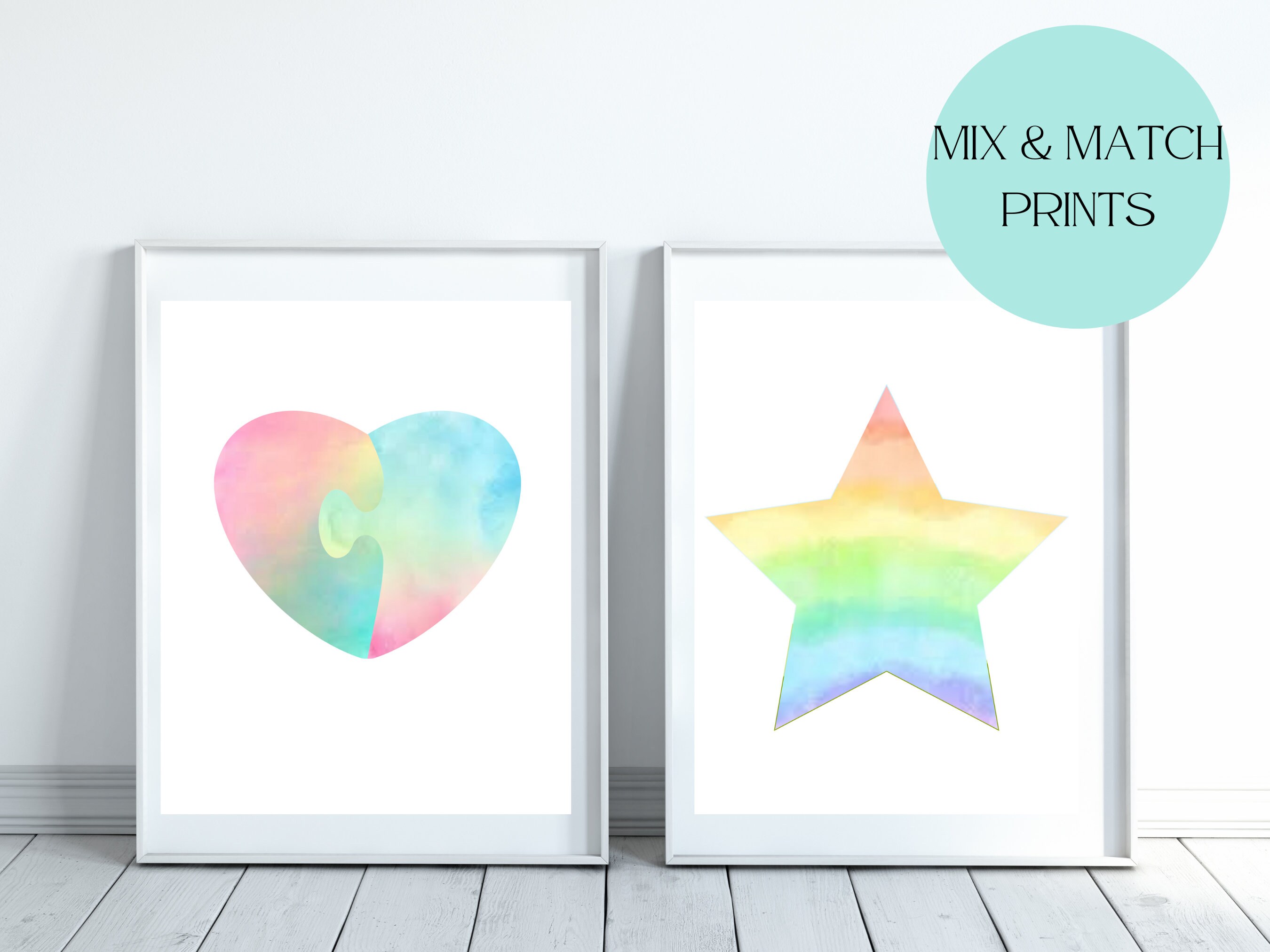 Alphabet Poster | Watercolor Alphabet Poster | Number Poster | ABC ...