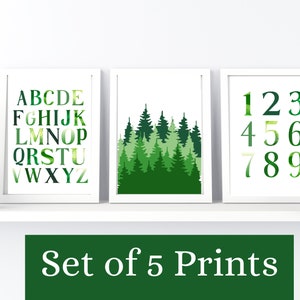 Alphabet Poster | Watercolor Alphabet Poster | Number Poster | ABC ...
