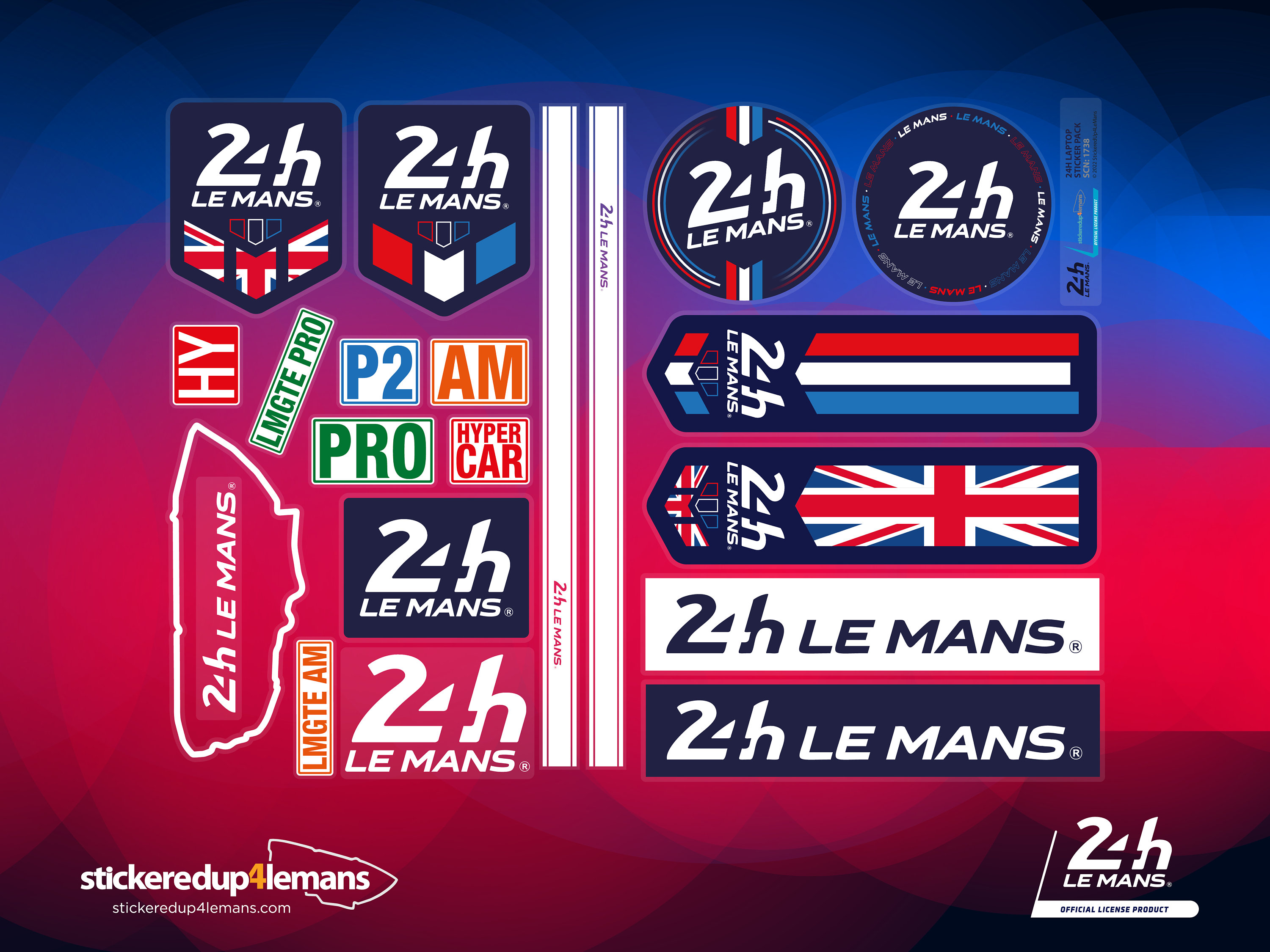 Autocollant 24h Du Mans 2023 Voiture Edu Svet Gob Gt