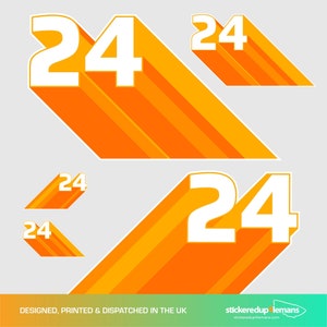 No.24 Racing Numbers Pack - Etsy