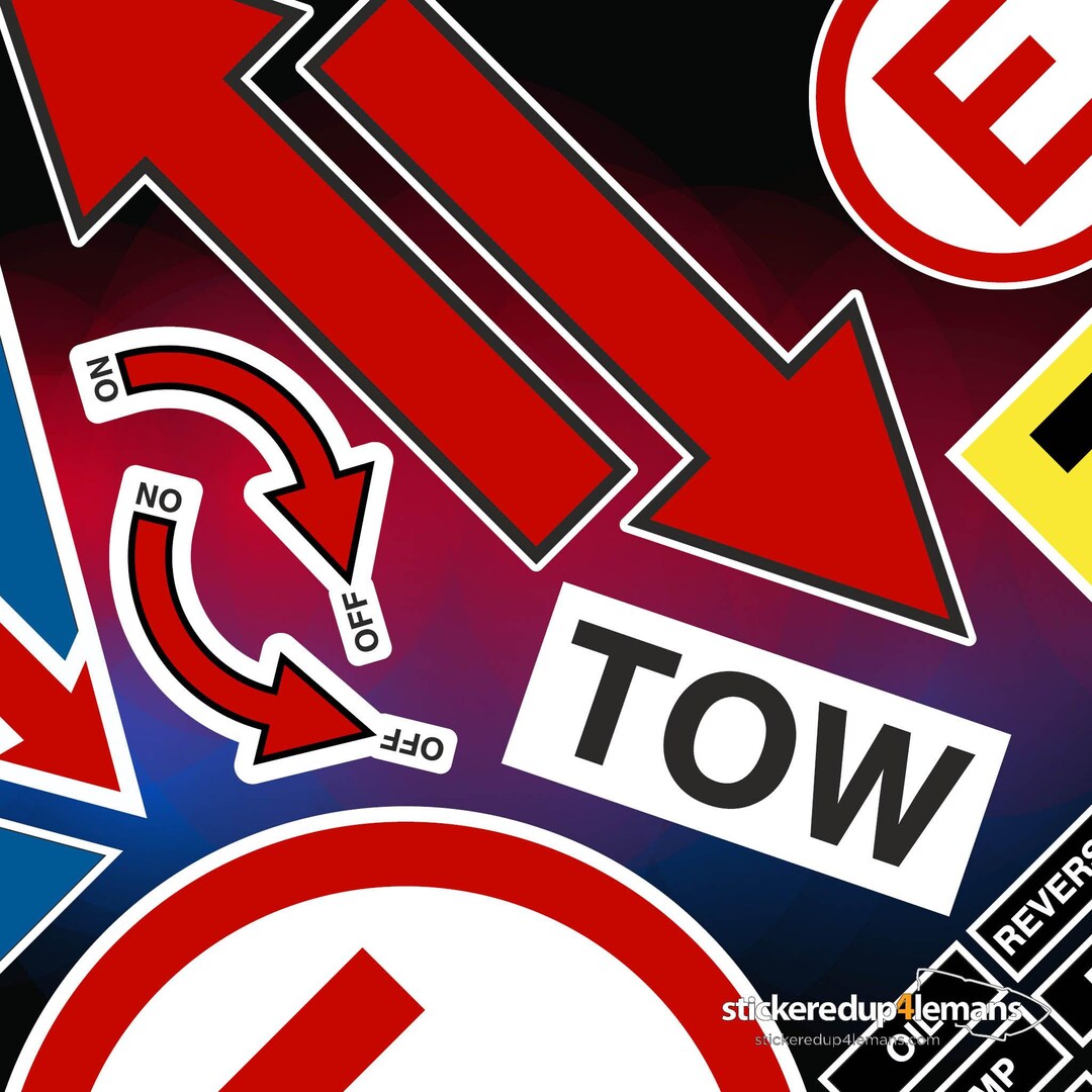 Race Car Safety Sticker Set Le Mans 24h Car Sticker Decal - Etsy