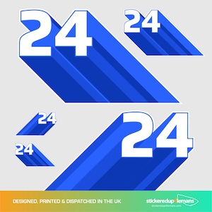 No.24 Racing Numbers Pack - Etsy