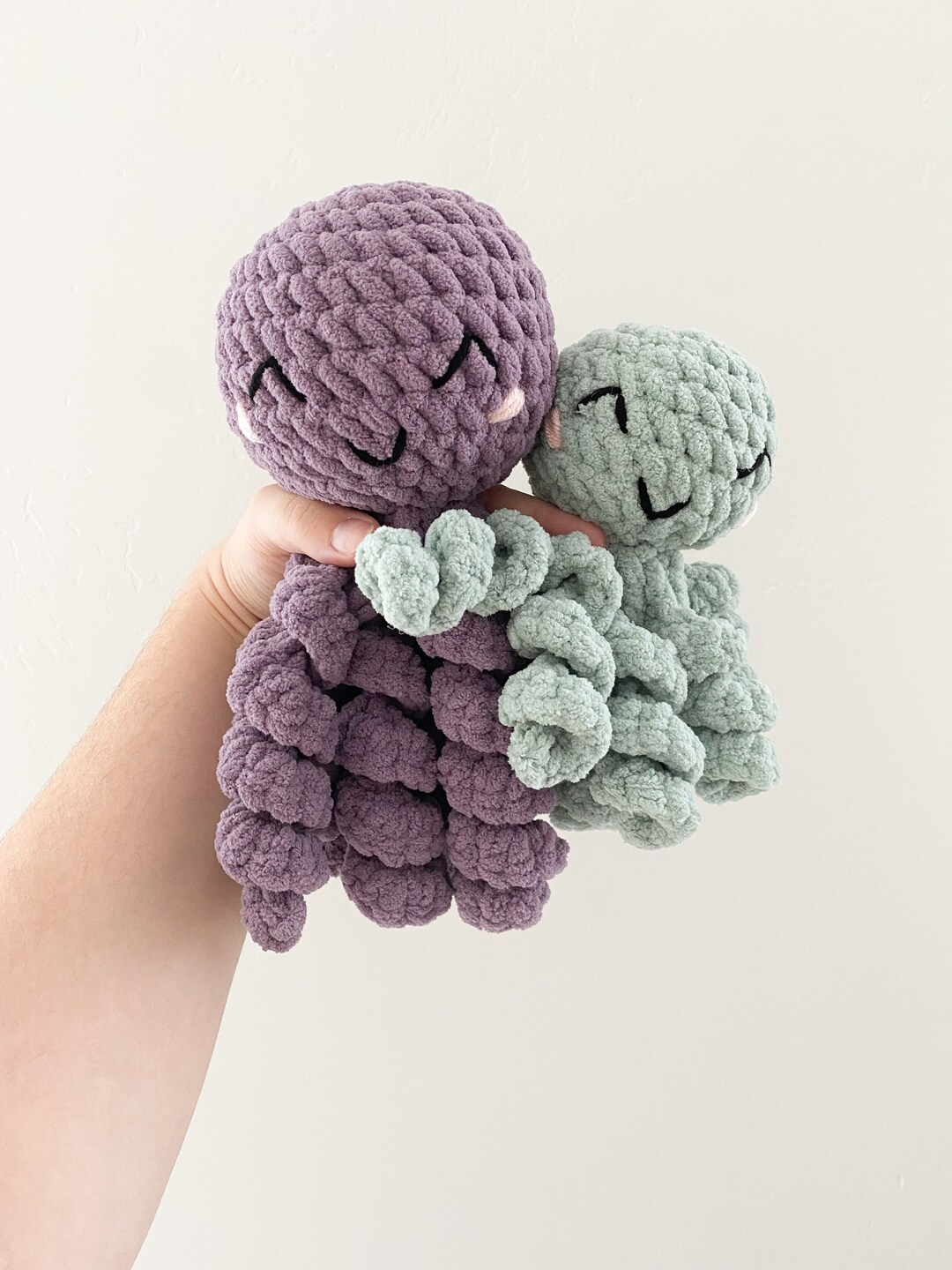 Octopus Crochet Stuffey, Two Sizes, Handmade Octopus Toy, Under the Sea ...