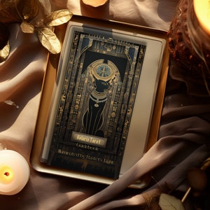 Solaris Tarot Deck: 78 Card With Guidebook | Black & Gold, Ancient ...