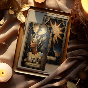 Solaris Tarot Deck: 78 Card With Guidebook | Black & Gold, Ancient ...