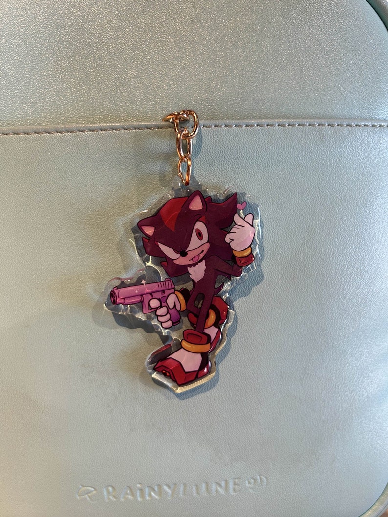 Shadow the Hedgehog Acrylic Keychain - Etsy