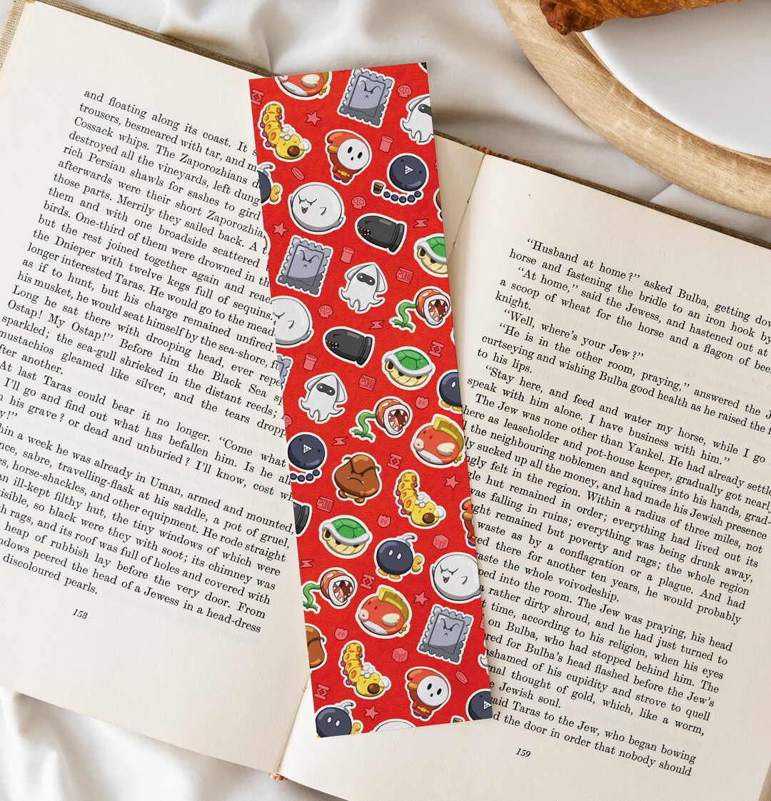 Cute Mario Villains Game Nintendo Bookmark Paper Halmoni - Etsy