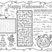 Halloween Activity Placemat Printable/2 Sizes/instant Download - Etsy
