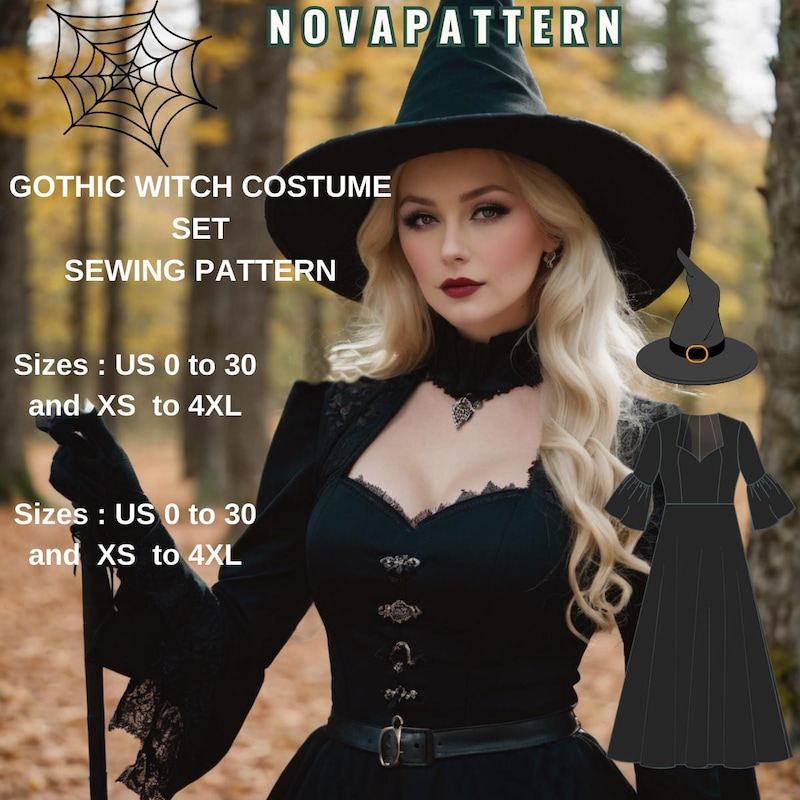 Gothic Witch Dress With Hood - Etsy UK