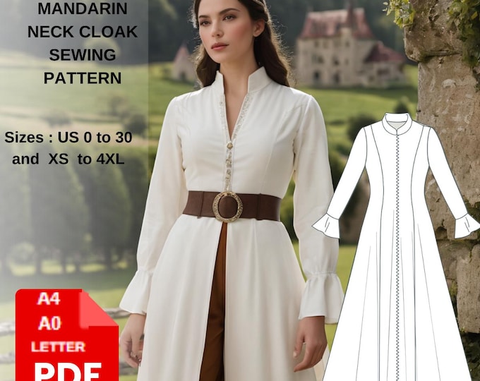 Elven Cloak Sewing Pattern, Fantasy Shrug Pattern, Fairy Bolero, A0, A4 ...