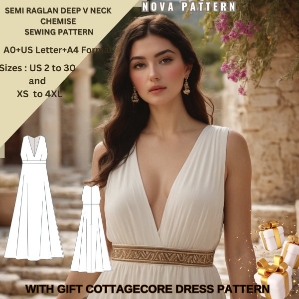 Deep V Jumpsuit Sewing Pattern Etsy