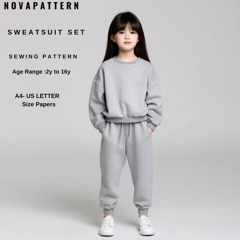 Girls Sweatsuit Pattern - Etsy
