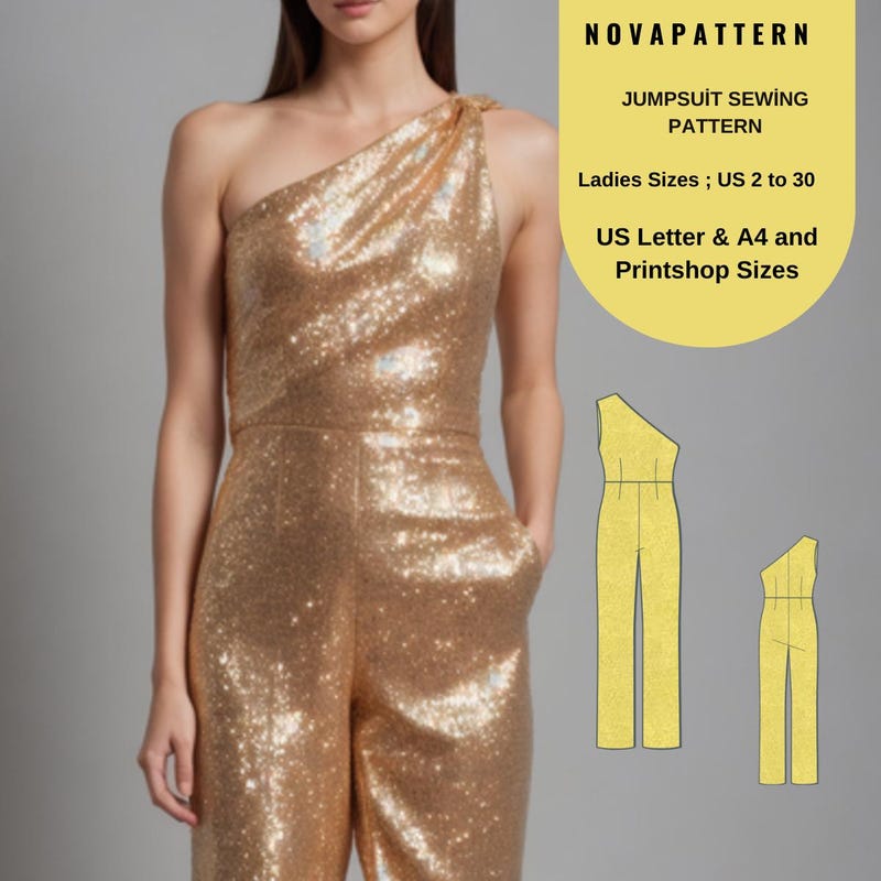 Jumpsuit Pattern - Etsy