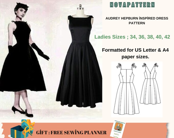 Vogue Sewing Pattern for Womens Dress, Vintage 50s Style Dress, Fit and ...