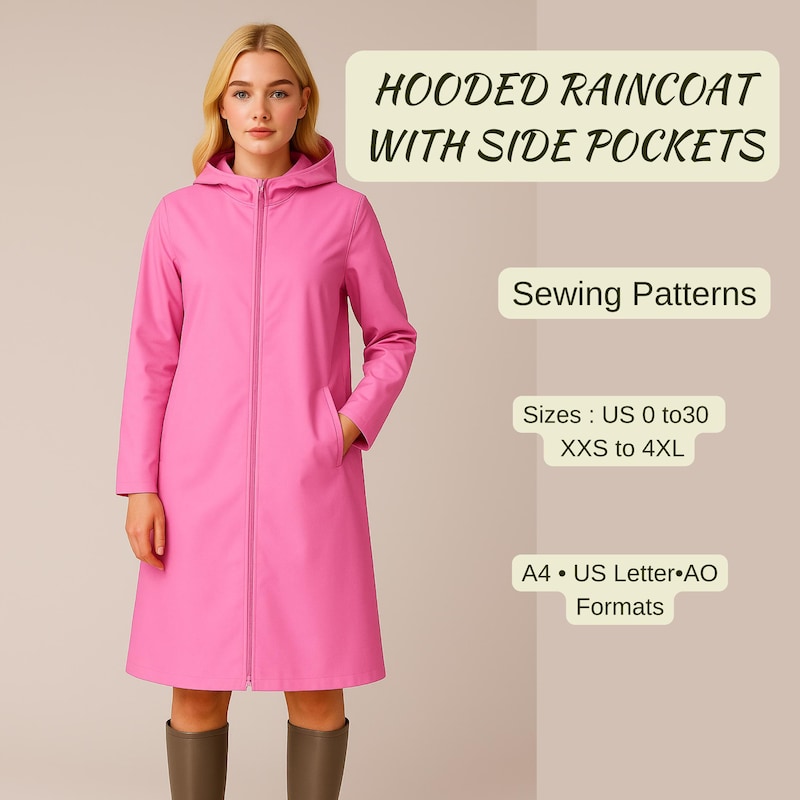 Raincoat Pattern - Etsy