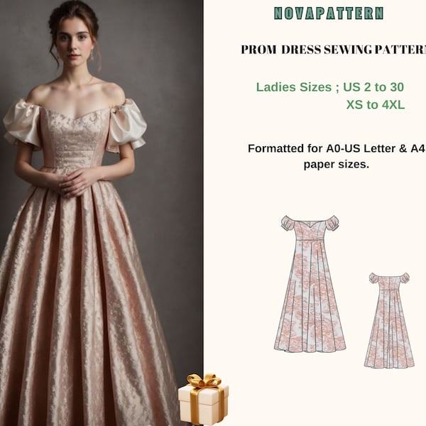 Prom Dress Pattern - Etsy