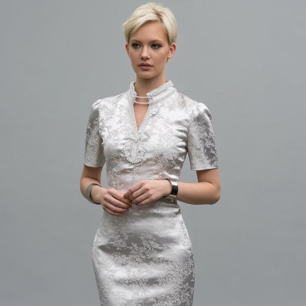 Cheongsam Dress Sewing Pattern, Vintage Qipao Pattern, Mandarin Collar ...