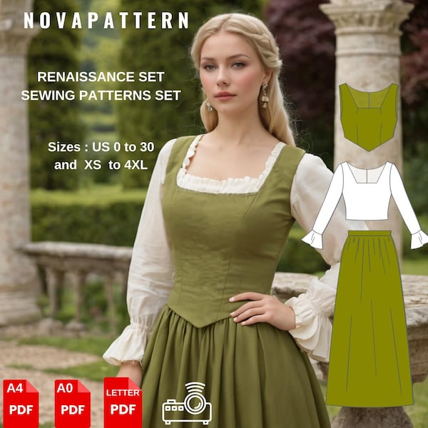 Renaissance Dress Pattern - Etsy