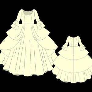 Queen Gown Sewing Pattern | Renaissance Ball Gown | Historical Dress ...