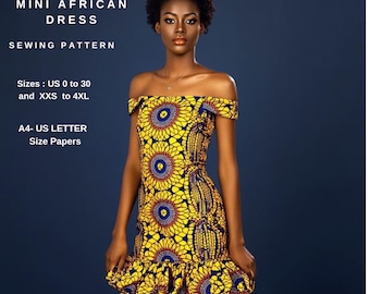 African Dress Sewing Pattern, African Ankara Dress, Traditional African ...