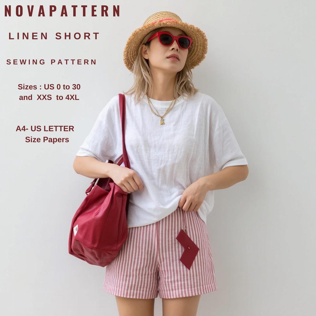 Mini Shorts Sewing Pattern: Beginner Elastic Waistband (PDF Pattern) - Etsy