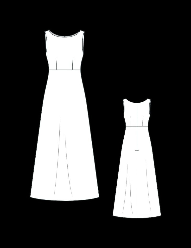 Maxi Wedding Guest Dress Sewing Pattern | Elegant Evening Dress PDF ...