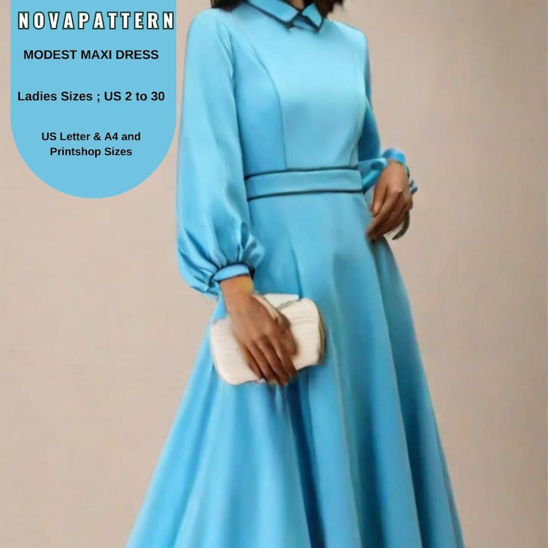 Modest Dress Pattern - Etsy