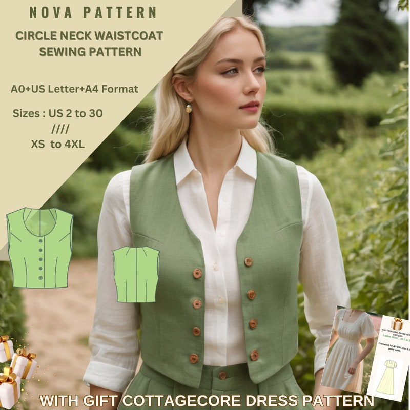 Womens Vest Pattern - Etsy