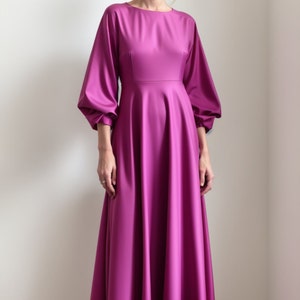 Bishop Sleeve Maxi Dress Sewing Pattern: Renaissance, Medieval Style ...